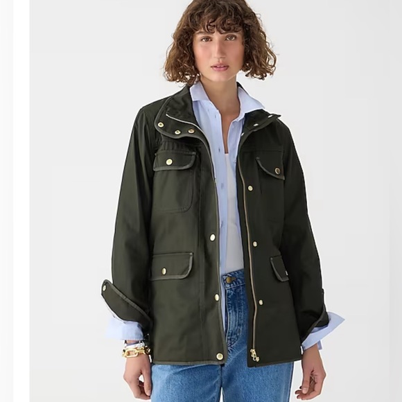 J. Crew | Jackets & Coats | J Crew Olive Green Downtown Field Jacket ...